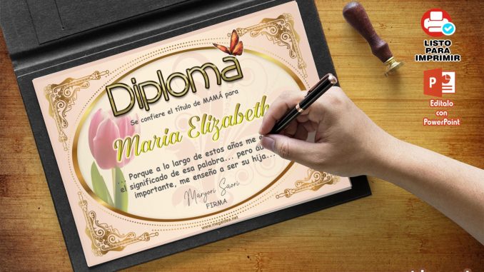 Diploma o Certificado día de la Madre 04 – Boni Fiesta