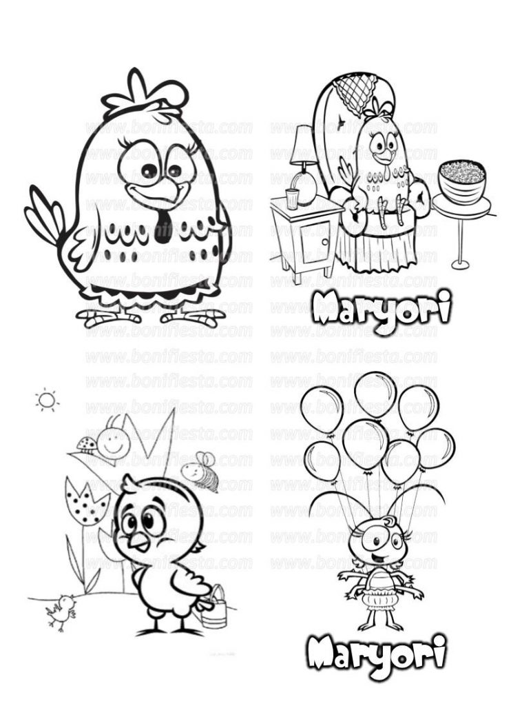 Librito para Colorear Gallinita Pintadita – Boni Fiesta