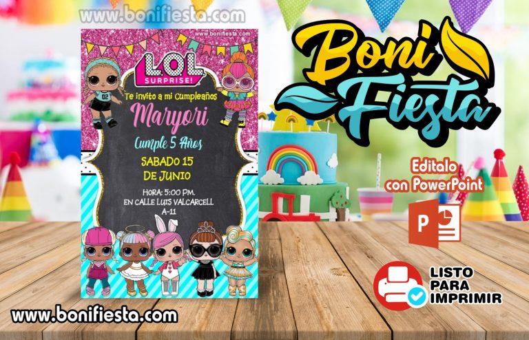 Invitación de lol surprise – Boni Fiesta