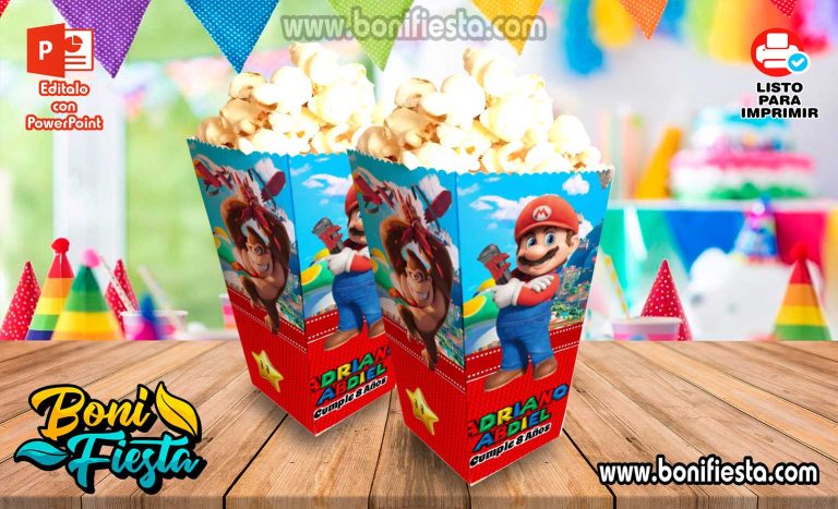 Cajita Popcorn de Super Mario Bros La Pelicula – Boni Fiesta